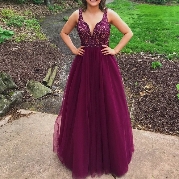 2 Cute | Dresses | 2 Cute Deep Purple Prom Dress | Poshmark